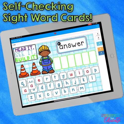Digital Sight Words Fry 81-100 by Organize and Educate | TPT
