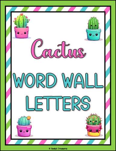 Cactus Weather Chart *Editable* by Cindy's Treasures | TPT