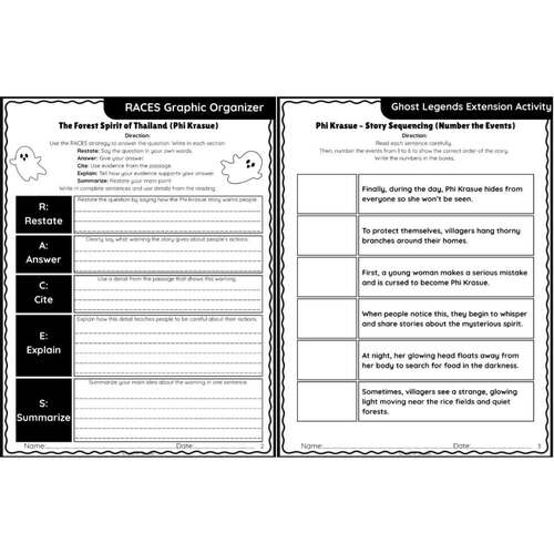 Halloween Reading Passages & RACES | Ghost Legends – Phi Krasue ...