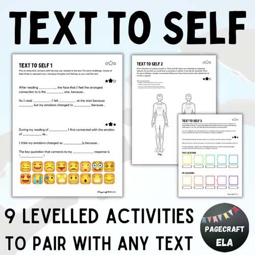 Making Text to Self Connections | ANY TEXT | Nine Activities by ...