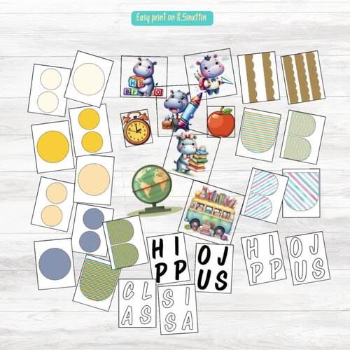 HIPPO Bulletin Board Kit, Summer Back to School, Door Decoration, Editable