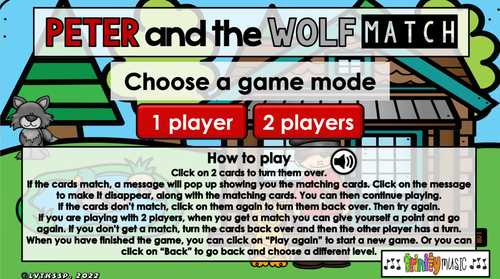 Peter and the Wolf Memory Match (PowerPoint Shows) by TrinityMusic