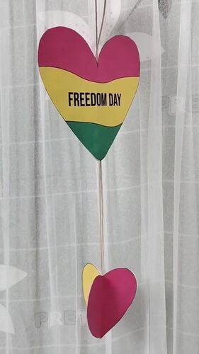 Juneteenth Craft 3D DECORATION Hanging Mobile Craft Coloring Activities