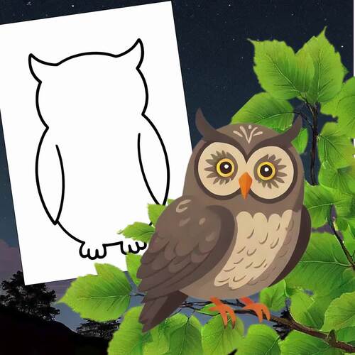 Blank Owl Craft Template Coloring Page Owls for Bulletin Board Ideas ...