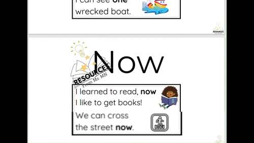Open Court Sight Word & Sentences Slideshow/Flashcards- Unit 7 (1st gr)