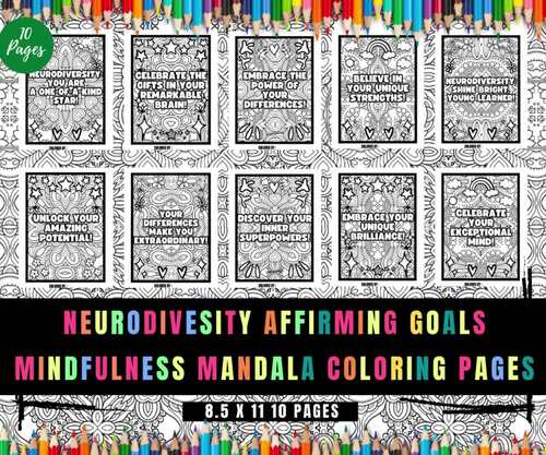 Neurodiversity Affirming Goals, Door Decorations Saying, Printable Word ...