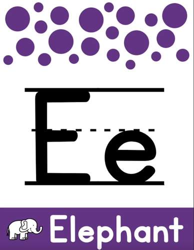 Purple Polka Dot Party Alphabet Posters: Set #3 by Magical Miss Meg