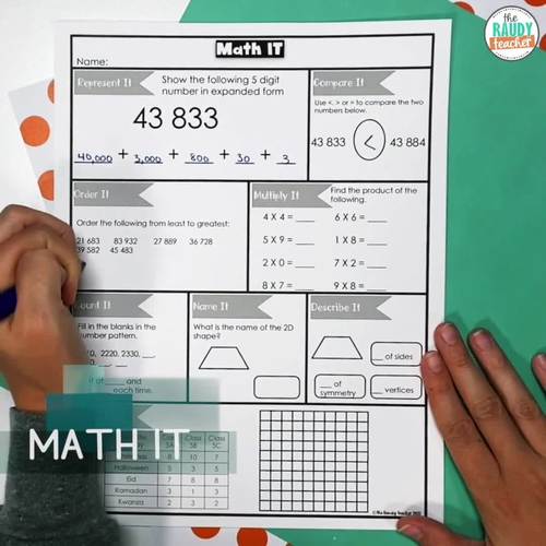 Ontario Daily Math Worksheets - Spiral Math All Strands - Grade 5 - Math It