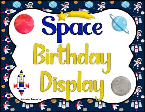 Space Birthday Display by Cindy's Treasures | TPT