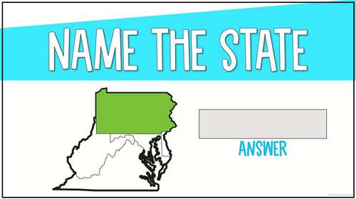 US States and Capitals Game - Mid-Atlantic Region PowerPoint and Google ...