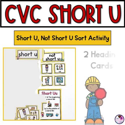 CVC Words Worksheets | Short Vowel U | Phonics Activities | TPT