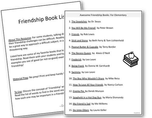 Friendship Social Emotional Learning Activities & Games for Social ...