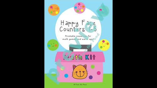 Numbers to 5 Printable Math Counters by From the Pond | TPT