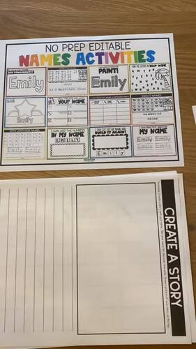 Name Tracing Practice Editable, Name Writing Practice Editable, Summer ...