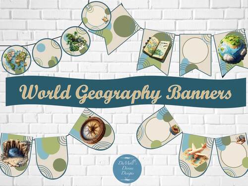 World Geography Classroom Banners for Middle or High School | TPT