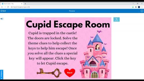 Theme Escape Room Valentine's Day Boom Cards by Hands on Learning LLC