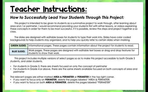 Project Based Learning (PBL) - Area & Perimeter - Zoo Design Project