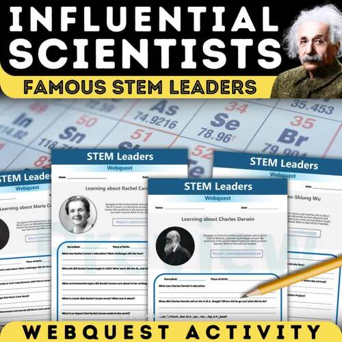 Famous Scientists Webquest | Influential STEM Leaders Activity or Sub Plan