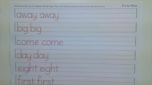 P is for Print Class | Lesson 10 Letter Spacing Worksheet by 5th Floor ...