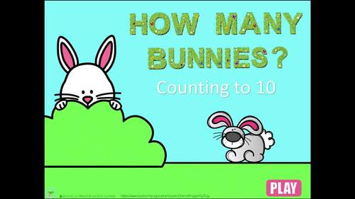 Counting to 10 Digital Game | One-to-One Correspondence Spring Bunny ...
