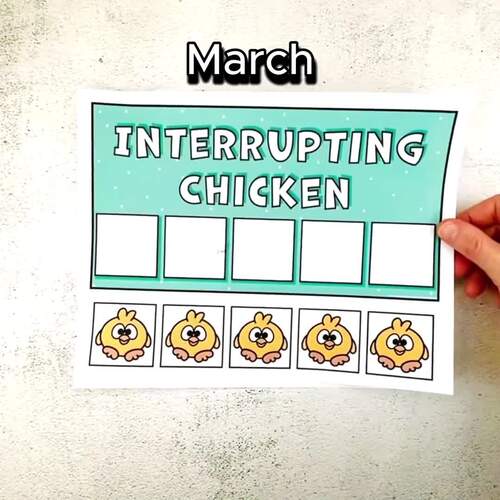 Interrupting Chicken Behavior Charts & Cue Cards | Year-Round Classroom ...