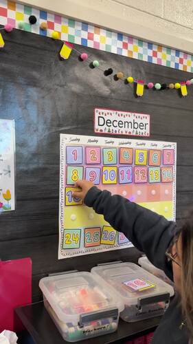 Pastel Colorful calendar numbers 1-31 | TPT