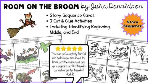 ROOM ON THE BROOM Story Sequencing with Pictures | Sequence Events ...