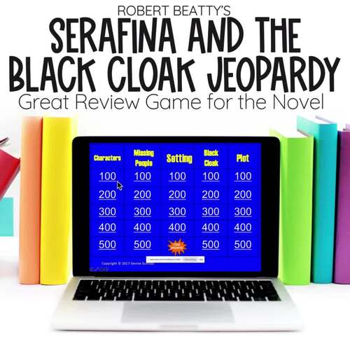 Serafina and the Black Cloak by Robert Beatty Jeopardy | TPT