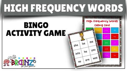 1st Grade Sight Words Bingo Game High Frequency Word Practice Literacy ...