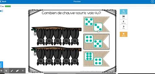 French Math Boom Cards I Halloween counting by La classe de Mme Sambrook