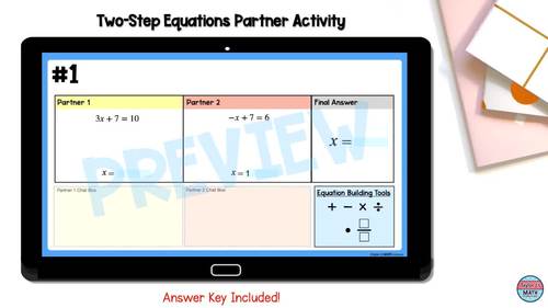 Two Step Equations Digital Distance Learning Activity | TPT