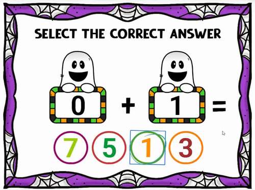 Halloween Math Games Adding Doubles Doubles plus 1 Boom Cards | TPT