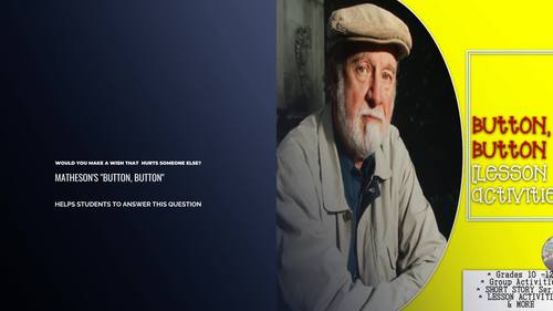 BUTTON, BUTTON [LESSON ACTIVITIES] by The Angry Teacher Store | TPT