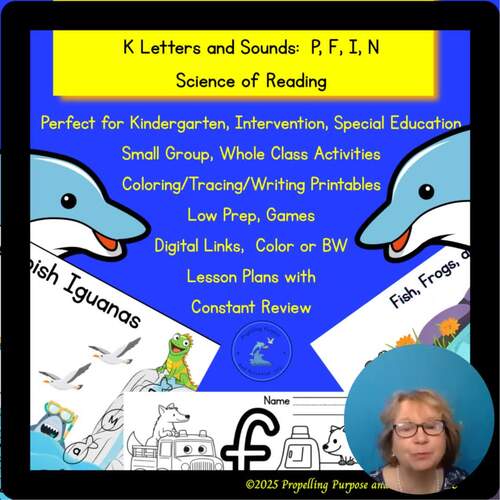 K Letters and Sounds: P, F, I, N Science of Reading | TPT