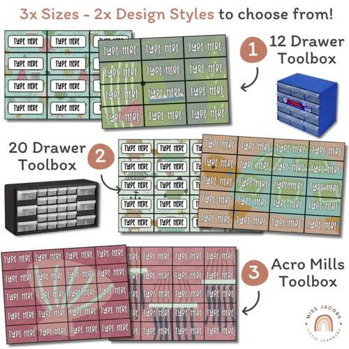 Teacher Toolbox Labels | Cute Sea Life Classroom Decor | Editable