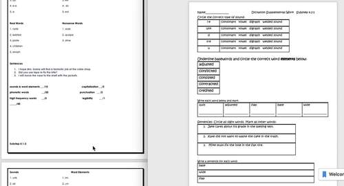 Vowel-Consonant-e Dictation Progress Monitoring & Independent Work 4.1 ...