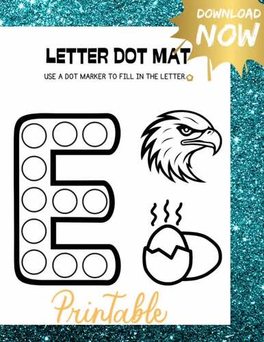 Letter E Dot Marker Printable Page Learn Letter E Activity Preschool ...