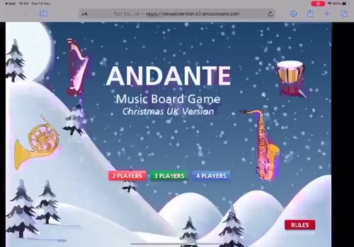 Christmas Andante Digital Interactive Board Game UK Version by ...