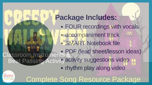 Halloween Song Package: Classroom Instruments & Music Opposites - Fast ...
