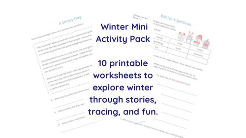 Winter Mini Activity Pack | Seasonal Worksheets and Activities | TPT