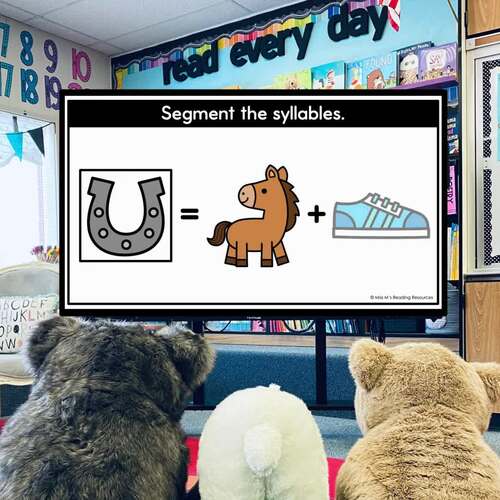 Phonological Awareness Activities Digital Syllable SEGMENTING Compound ...