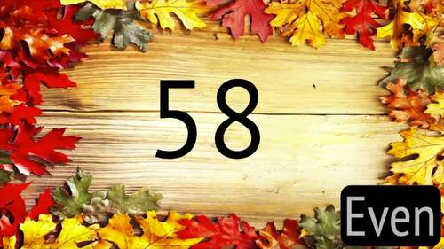 Fall Odd & Even Numbers Google Classroom™ 1-100 Digital Flash Cards