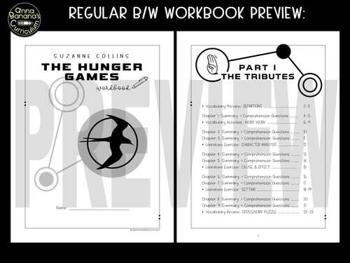 THE HUNGER GAMES WORKBOOK Print Novel Study: Vocab/Comp/Lit Skills/Modified