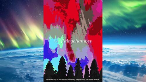 Red Northern Lights Color By Numbers - Inspiring Art Activity for Classroom