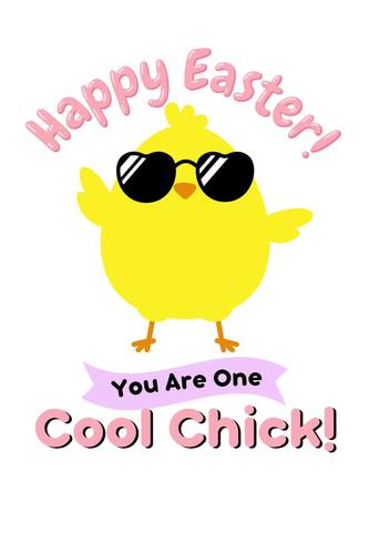 You Are One Cool Chick Easter Gift Tags | Easter Cards for Girls