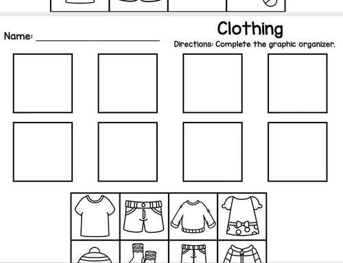 Clothing Thematic Unit for Special Education by abcs and autism | TpT