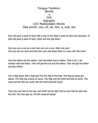 Orton-Gillingham Decodable Fluency- Reader’s Theater, Choral Reading & More