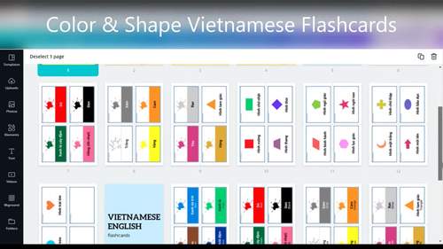 VIETNAMESE colors shapes FLASH CARD | COLORS vietnamese shapes flashcards