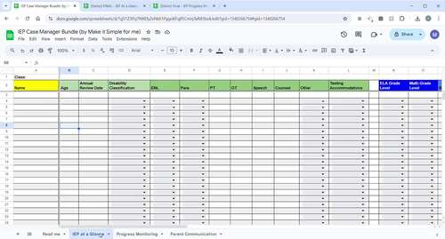 Digital IEP Case Manager Bundle - Glance, Goals, Parent | TPT