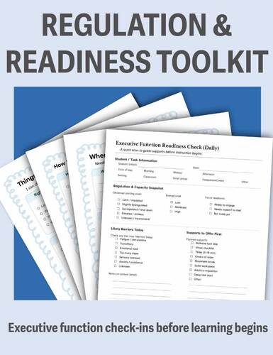 Regulation & Readiness Check-Ins | Executive Function & Self-Regulation ...